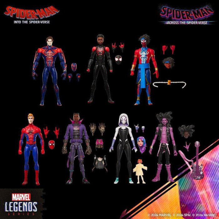 HASBRO MARVEL LEGENDS SPIDER MAN :ACROSS THE SPIDER MAN WAVE 2 SET OF 7 ...